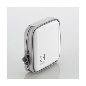 エレコム CCD-H24WH CD/DVDファスナーケース(24枚収納) ホワイト|エディオン公式通販