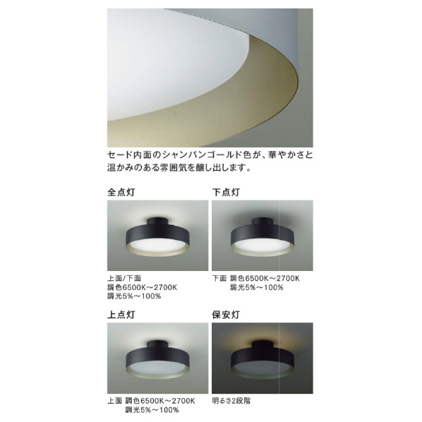 ダイコウデンキ DXL-81489 ～8畳用 LED間接光付シーリングライト ひろがる灯り ペールグレー|エディオン公式通販