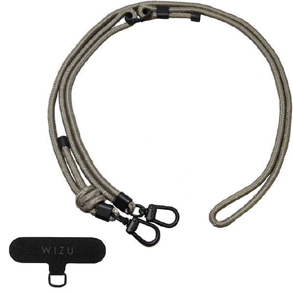 サムライワークス WZST-13GGP 2WAYショルダーストラップ ロープ WIZU グレージュ|エディオン公式通販