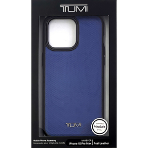 TUMI TUHMP15XRBAV iPhone 15 Pro Max用本革 背面ケース BLUE|エディオン公式通販