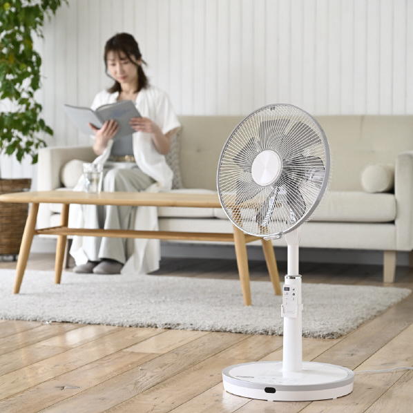 YAMAZEN ELX-HDG30E4-H DCモーター搭載リモコン付リビング扇風機 e angle select グレー|エディオン公式通販