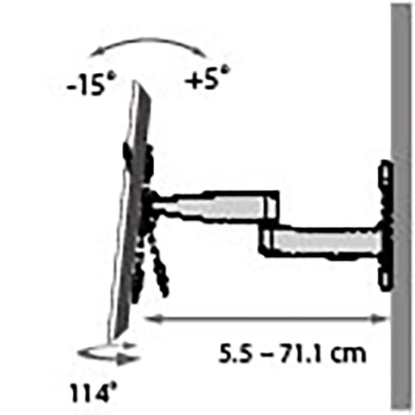 SANUS VLF728-B2 フルモーションマウント ブラック|エディオン公式通販