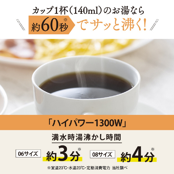 象印 CK-SA06-GZ 電気ケトル(0．6L) ダスティグリーン|エディオン公式通販