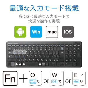 エレコム TK-FBP101BK Bluetooth薄型コンパクトキーボード ブラック|エディオン公式通販