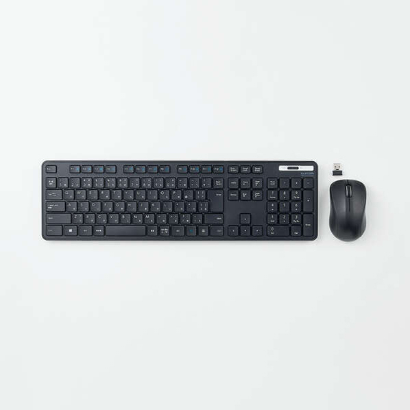 エレコム TK-FDM110MKBK 抗菌 無線薄型フルキーボード＆マウス ブラック|エディオン公式通販