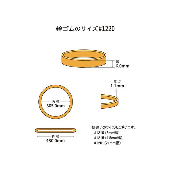 共和 FC953SZ-GTA-N-020 輪ゴム オーバンド 透明袋 #1220 アメ 500g |エディオン公式通販