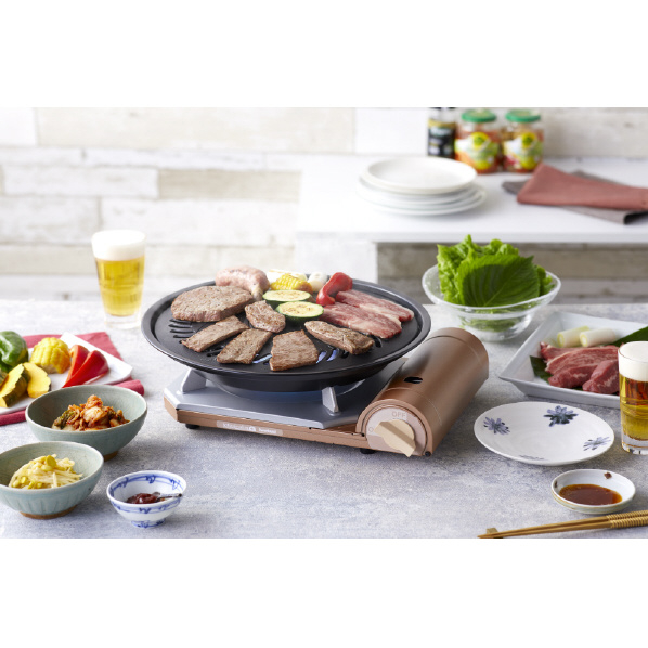 イワタニ CB-TS-PLS カセットコンロ カセットフー 達人スリムプラス メタリックコーラル|エディオン公式通販