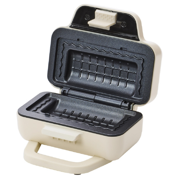 ユアサプライムス YO-HS500E(IV) パン1枚で焼けるホットサンドメーカー アイボリー|エディオン公式通販