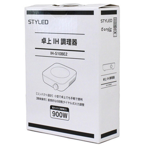 STYLED IH-S10BE2 卓上IH調理器 e angle select ホワイト|エディオン公式通販