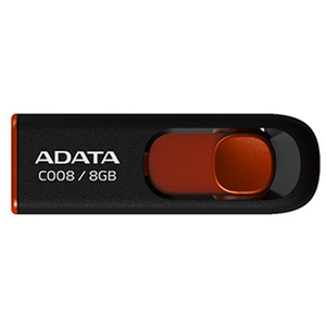 ADATA AC008-8G-RKD スライド式USB 2.0 8GB レッド|エディオン公式通販