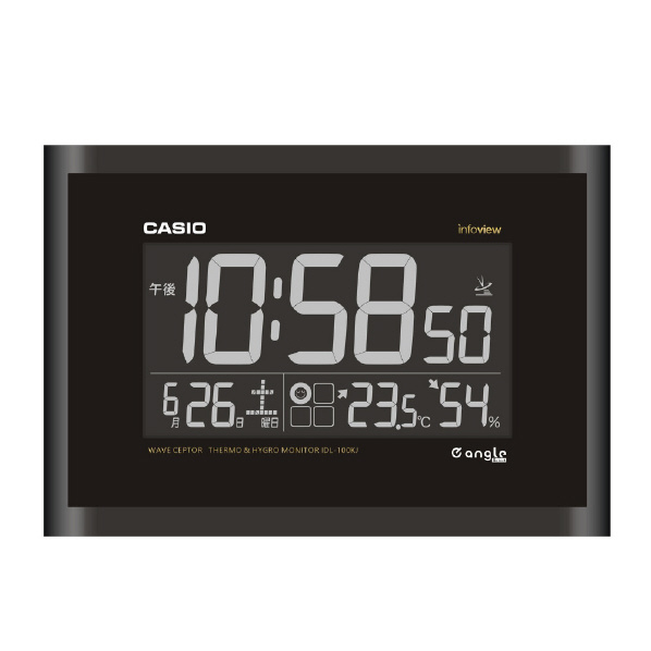 カシオ IDL-100KJ-1CJR 電波掛置時計 e angle select ブラック|エディオン公式通販